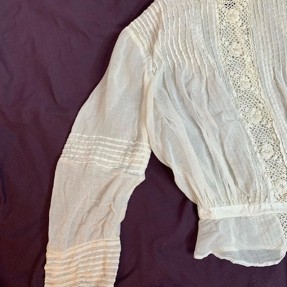 Tops | Vintageantique Victorian Style Button Down Blouse S See Photos ...
